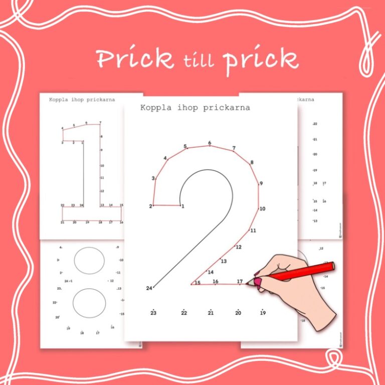 Prick till prick – Siffror 0-9 - NPF anpassat