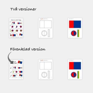 Samisk flagga - Pyssel med bildstöd - NPF anpassat
