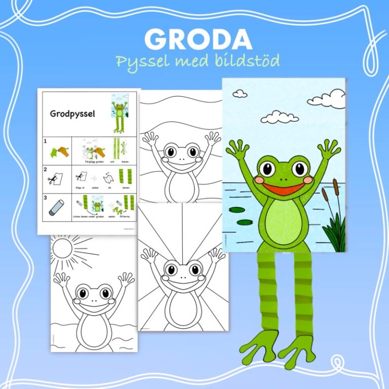 Groda - Pyssel med bildstöd - NPF anpassat